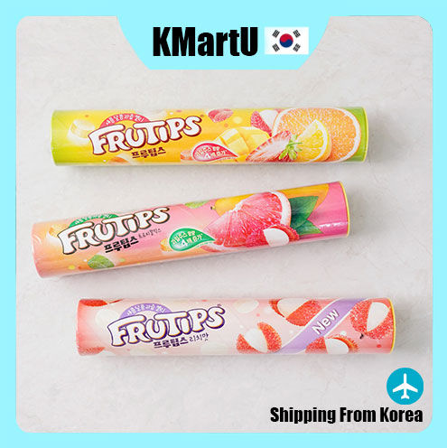 [FRUTIPS] Fruits Gummy Jelly 140g Lychee Orange Lemon Strawberry Mango ...