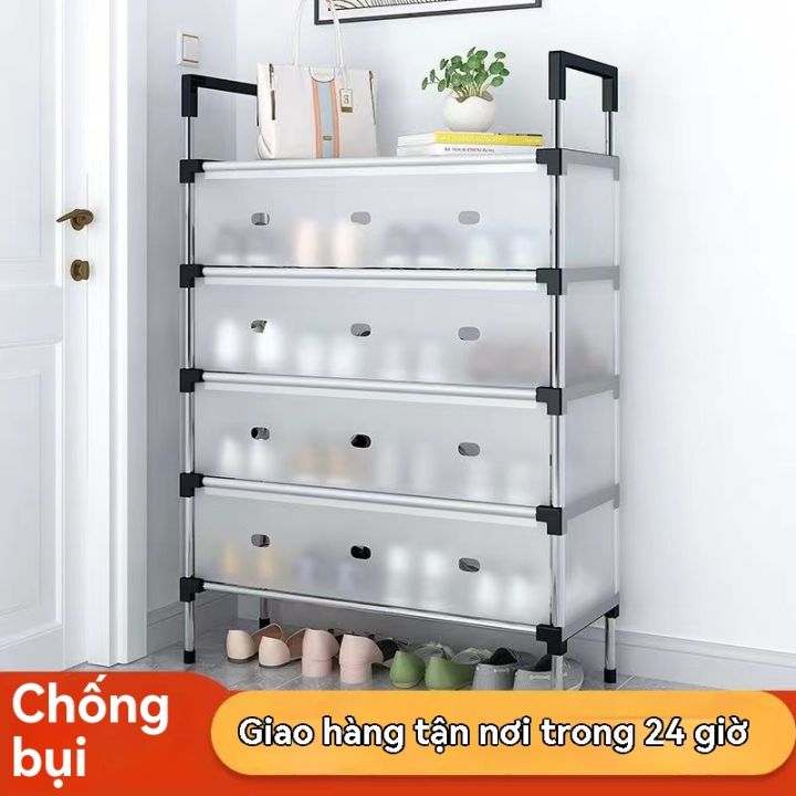 Giá để giày đơn giản để vào, lưu trữ nhiều lớp chống bụi cho phòng cho ...