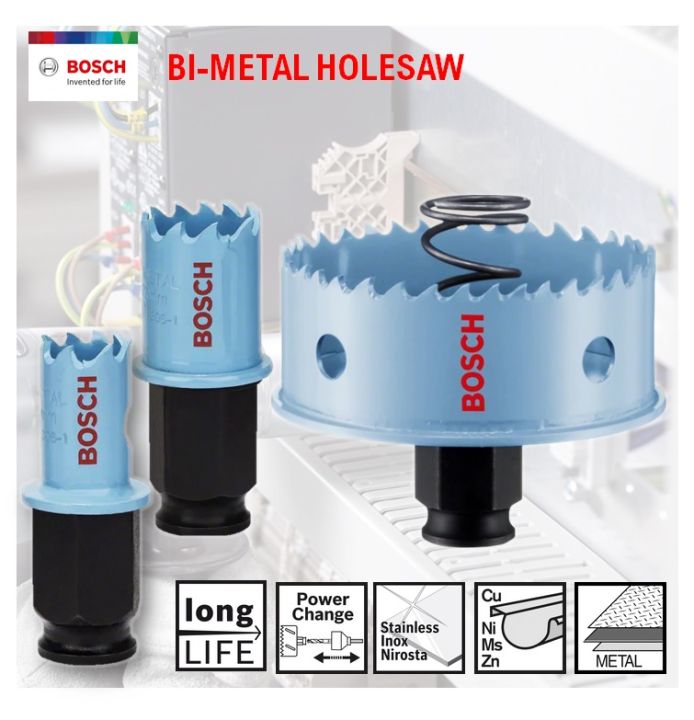 Bosch HSS Bimetal Special for Sheet Metal Hole Cutter Holesaw | Lazada