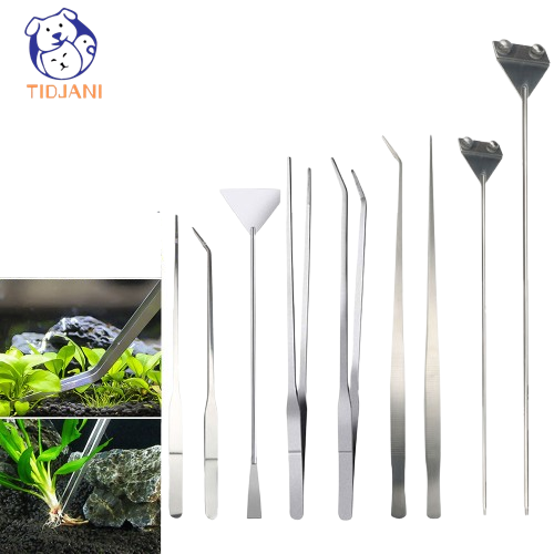 TIDJANI Aquarium Plants Tools Stainless Steel Tweezers Aquascaping Tools for Tank Live Aquatic ...