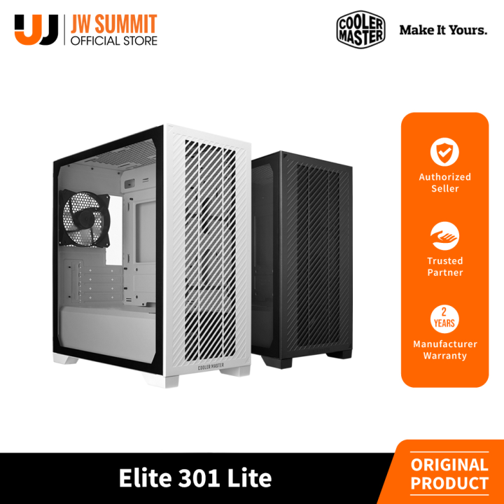 Cooler Master Elite 301 Lite Black/White ITX & Micro ATX Motherboard Support Mini Tower Desktop ...