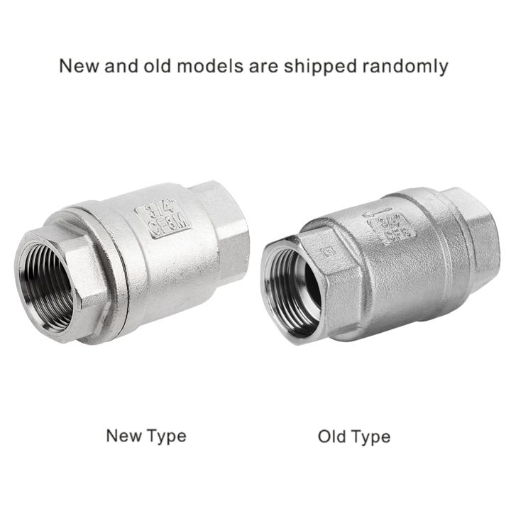 3/4\" Female Thread In-line Spring Check Valve Stainless Steel Vertical ...