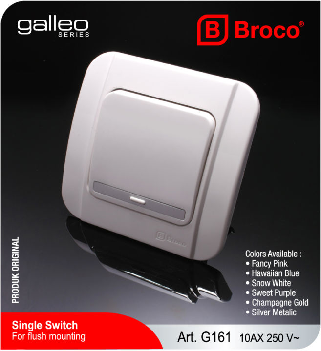 Saklar Broco Galleo Tunggal IB - G161 | Lazada Indonesia