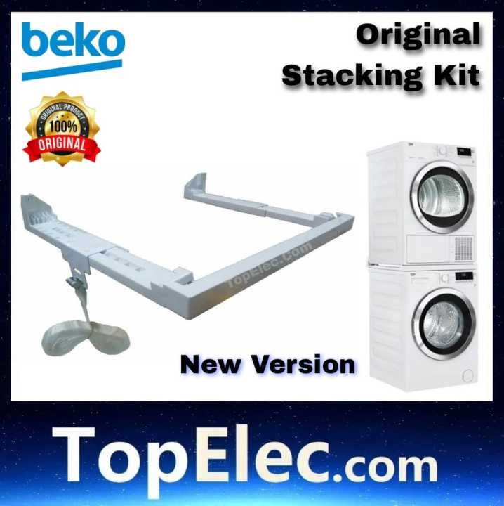 (NEW VERSION) BEKO ORIGINAL Stacking Kit Front Load Washer Dryer 2986960200 washing machine ...