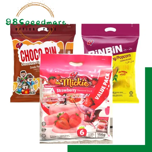 [98] Cvmallow Bin Bin Corn Snack (Choco/Jagung/Strawberry) 90/168gm ...