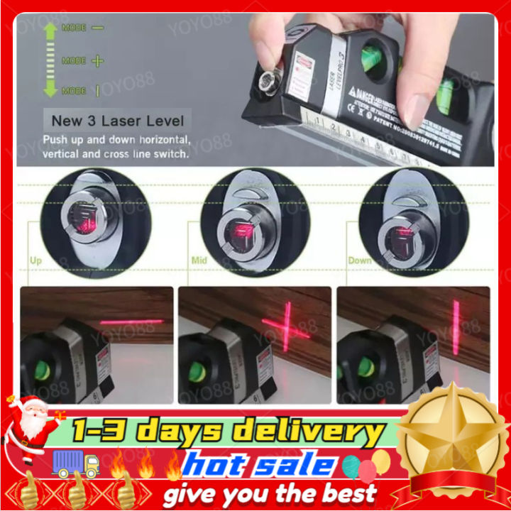 [1 Year Warranty+Ready Stock]Multipurpose Laser Level laser measure Line 8ft+ Measurement Tape ...