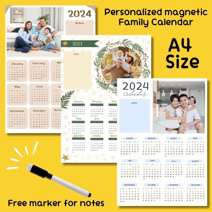 Personalized Calendar 2024 with Design Picture Give Away Ref Magnetic ...