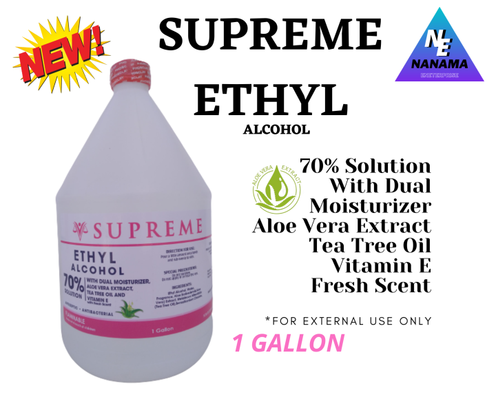 NE SUPREME ETHYL ALCOHOL (1 GALLON) | FRESH SCENT, 70% SOLUTION | Lazada PH