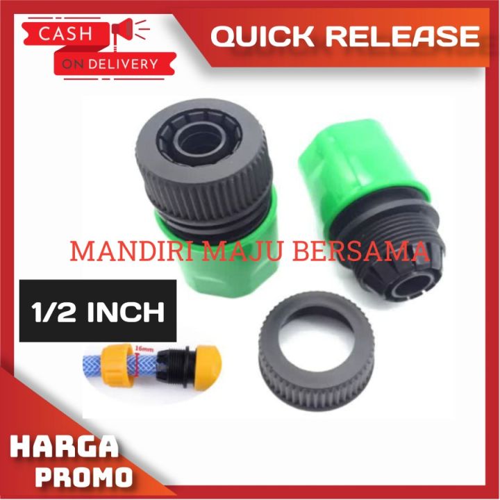 SOCKET QUICK RELEASE SELANG AIR 1/2" FEMALE CONNECTOR SELANG IRIGASI ...