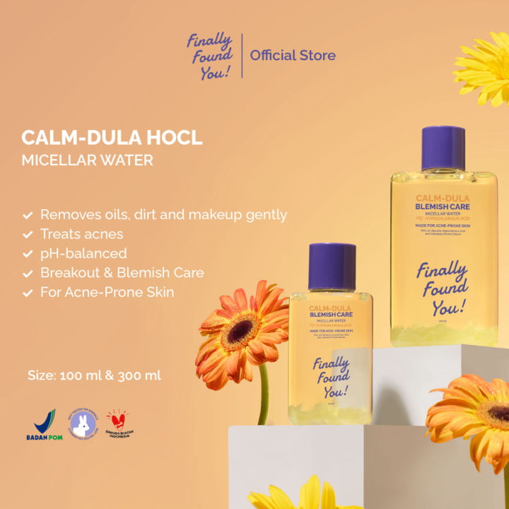 Finally Found You! Calm-Dula HOCL Micellar Water 100ml & 300ml | Lazada Indonesia