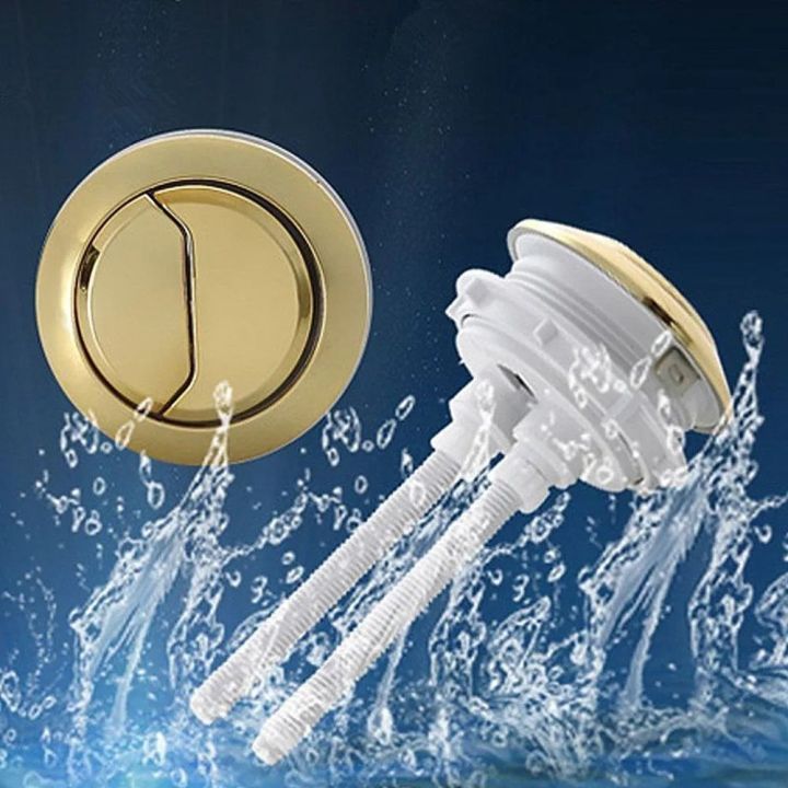  FREEHOUSEMALL Gold Dual Flush Button Round Design For Consistent And