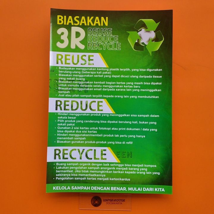 Poster Biasakan 3R - Reuse Reduce Recycle, Poster Pengolahan Sampah ...