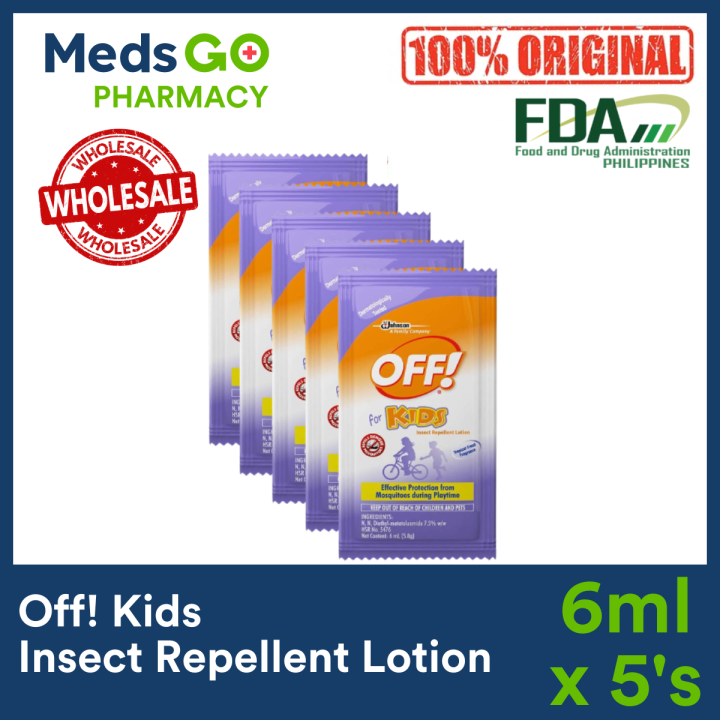 OFF! KIDS Insect Repellent Lotion Sachet 6ml [SET of 5] | Lazada PH