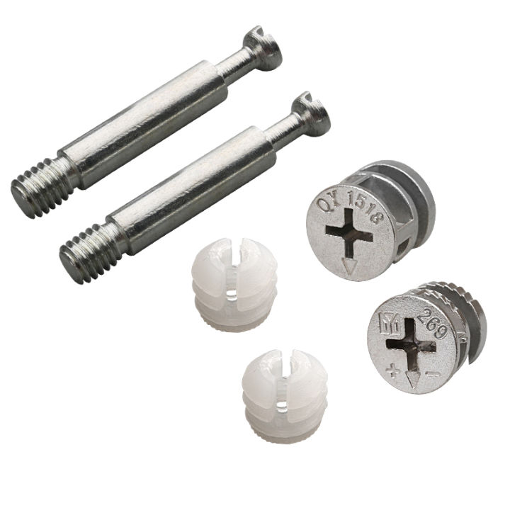 20 Sets 3-in-1 Cam Lock Nut Connectors Fittings Dowel Screws for ...