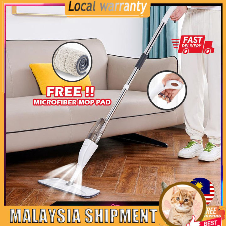 360 Double Sided Flat Mop Hand Free Microfiber 2 In 1 Mop Magic Flat ...