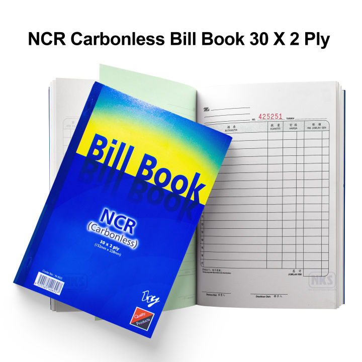 NCR Bill Book 30 X 2 PLY N692 | Lazada