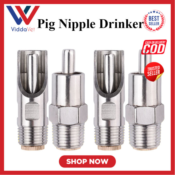 Automatic Pig Drinker - Stainless Steel, 1/2PT Thread Automatic Pig ...