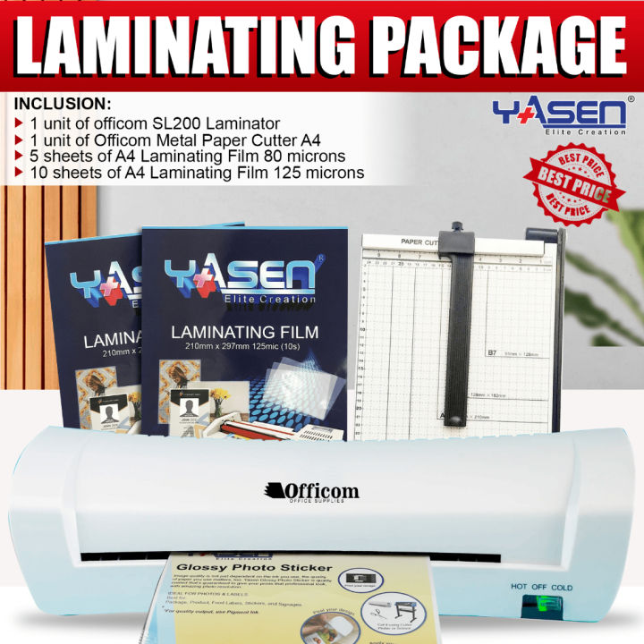 SL200 Laminator A4 Hot and Cold Laminating Machine Document Photo Paper ...
