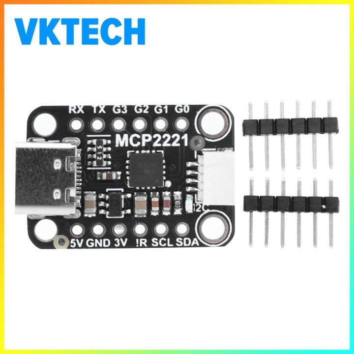 [Vktech]MCP2221A General Purpose USB To GPIO ADC I2C USB To GPIO Adapter USB To GPIO Module ...