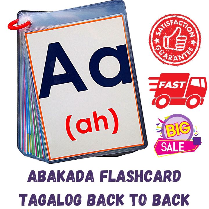 ABAKADA SET OF 20PCS A-Y (BACK TO BACK PRINT) Laminated Flashcards for ...
