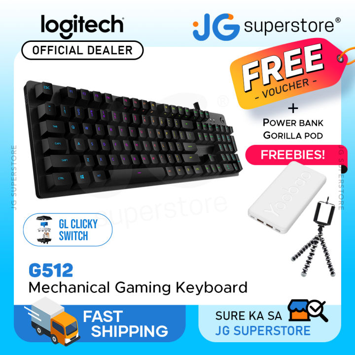 Logitech G512 Carbon LIGHTSYNC RGB Mechanical Gaming Keyboard (3 ...