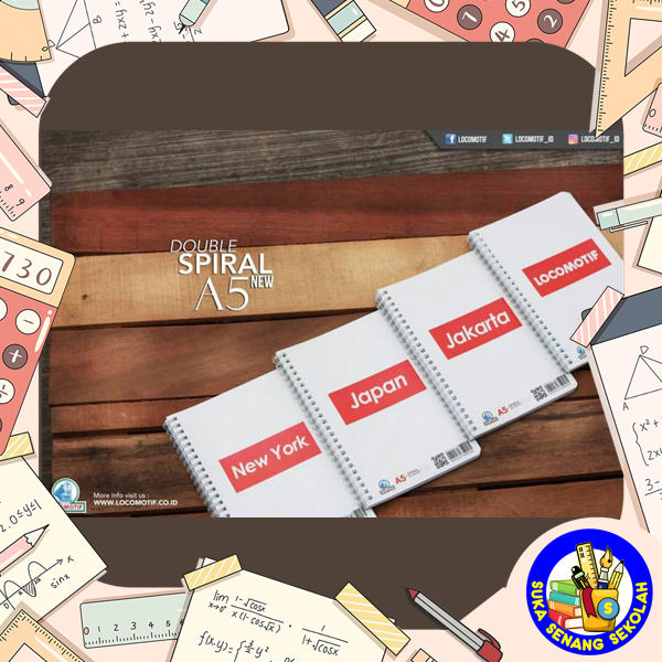 Buku Tulis Memo Garis A5 80 lbr Double Spiral B0017 | Lazada Indonesia