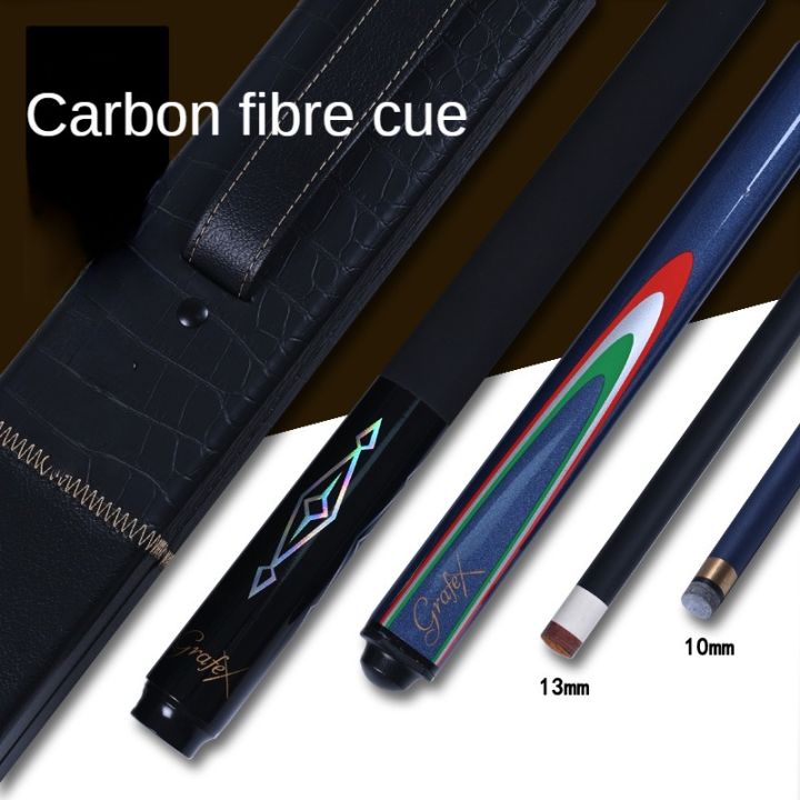 10mm Carbon Fiber Snooker Billiard Cue 13mm Big Head Pool Cue with Case ...