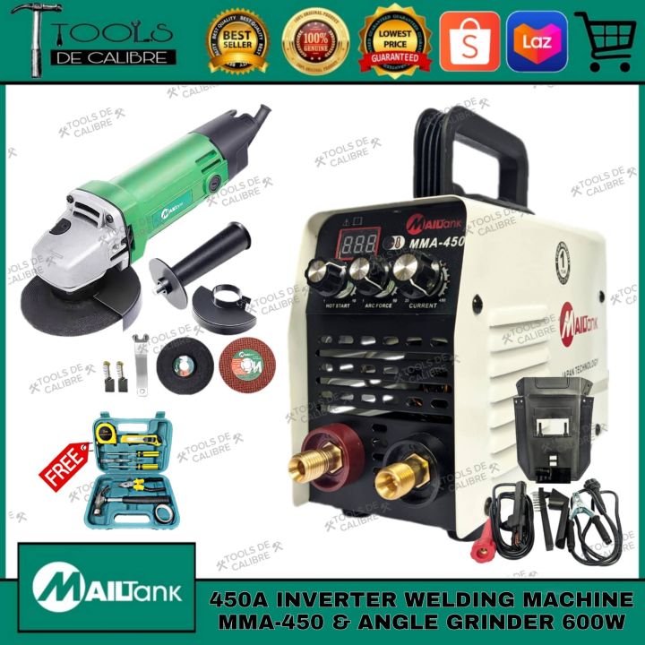 MAILTANK 450A Inverter Welding Machine MMA-450 & Angle Grinder 600W w ...