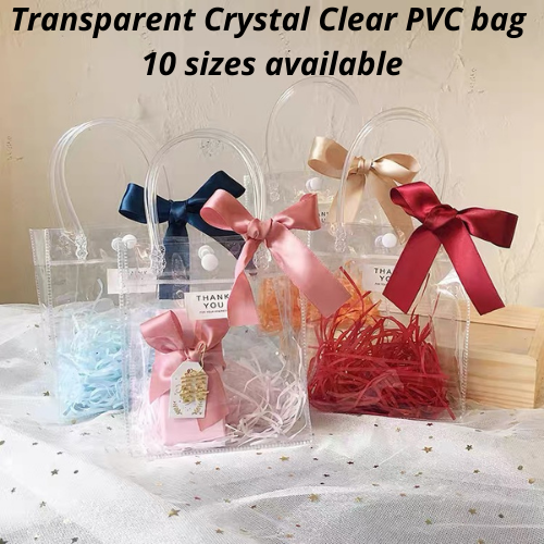【Ready Stock】Clear Transparent PVC Plastic Shoulder Handbag/Gift Bag ...