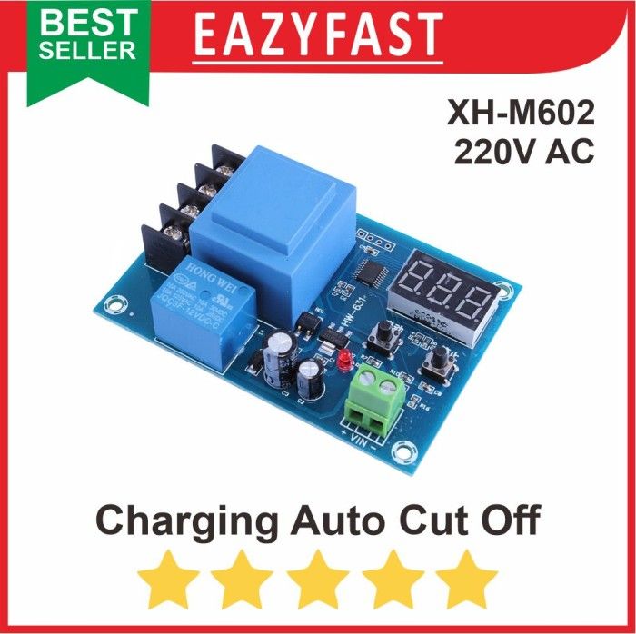 Charger Control Auto Cut Off XH-M602 Modul Otomatis Cas Battery Aki ...