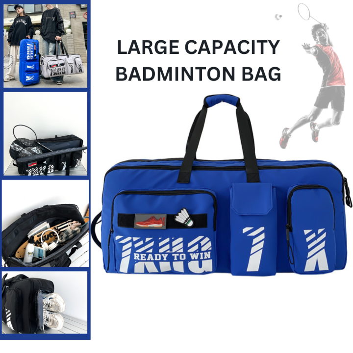 Badminton Bag Portable Waterproof New Shoulder Sports Bag Large ...