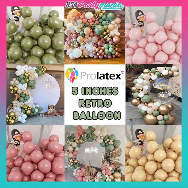 12pcs / 100pcs 5 inch Retro Balloons Prolatex Balloons Retro Series ...
