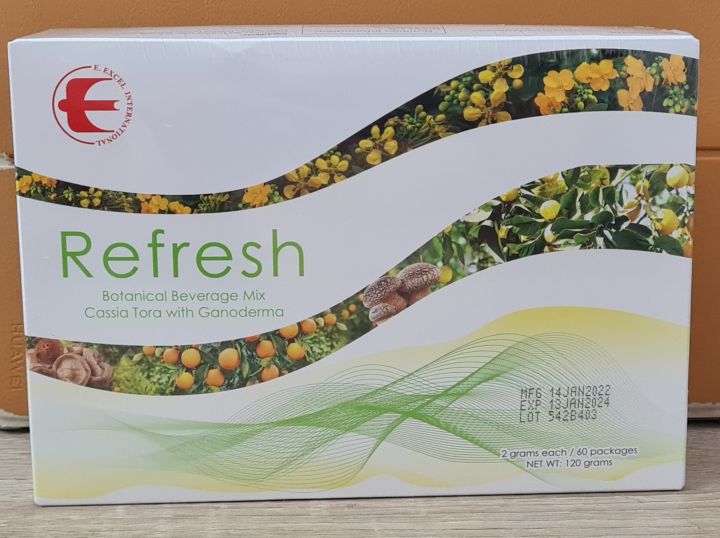 Refresh E Excel Botanical Beverage Mix Cassia Tora with Ganoderma 2gm x ...