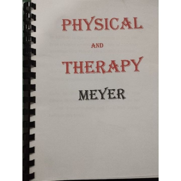 book PT Reviewer: Meyer: Physical and Therapy (with explanations ...