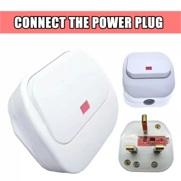 Mains Plug Top With on/off Switch 13A 250V Amp Fused 3 Pin Switched ...