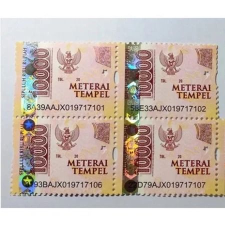 Materai 10000 Asli Pos Indonesia Meterai Matrai Perangko | Lazada Indonesia