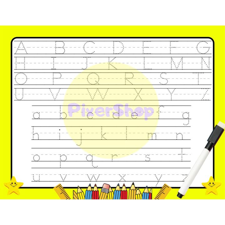 Alphabet Tracing Pad/Sheet | Laminated Write and Wipe Activity | Lazada PH