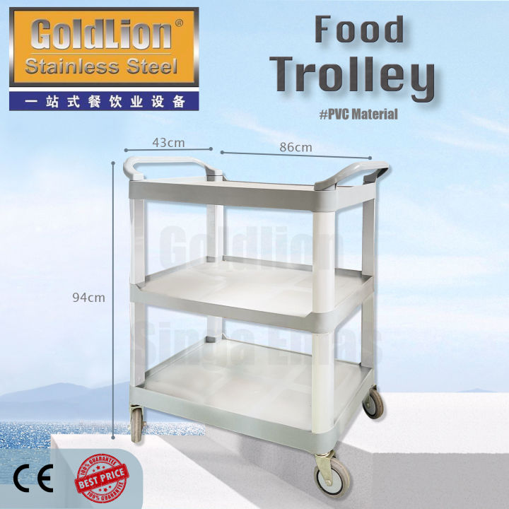 Trolley PVC 3 Tier with Castrol 3 Layer Trolly Troli Tiga Three Layer ...