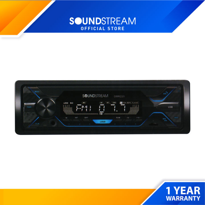 SOUNDSTREAM DMR220 AM/FM Radio, MP3, Bluetooth, AUX, USB, Micro-SD Card ...