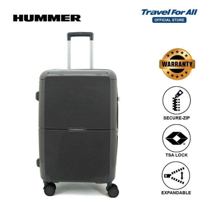 HUMMER 24 PP Zipper Trolley Case-EXPANDABLE+SECURE ZIP+TSA-18130624 ...