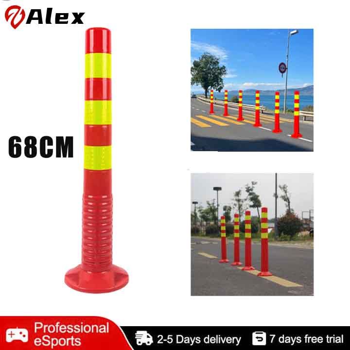 Safety Traffic Pole 68cm Reflective Barrier Delineator Post Road ...