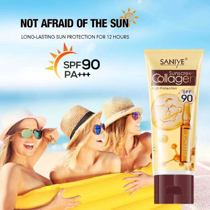 Saniye Collagen Sunscreen SPF 90 Whitening Sun Protection Face Sunscreen | Lazada PH