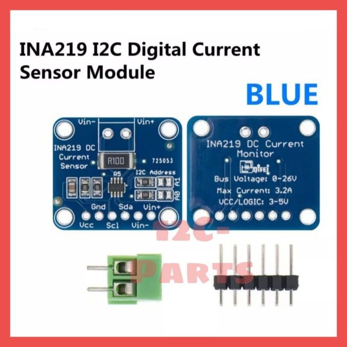 INA219 I2C Bi-Directional DC Digital Current Power Sensor Arus Daya ...