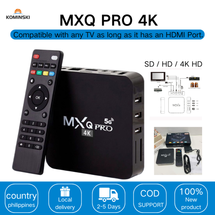 MXQ PRO 5G 4K 8+128G Android Ultrahd Smart TV Box 2.4GHz WIFI Quad Core ...