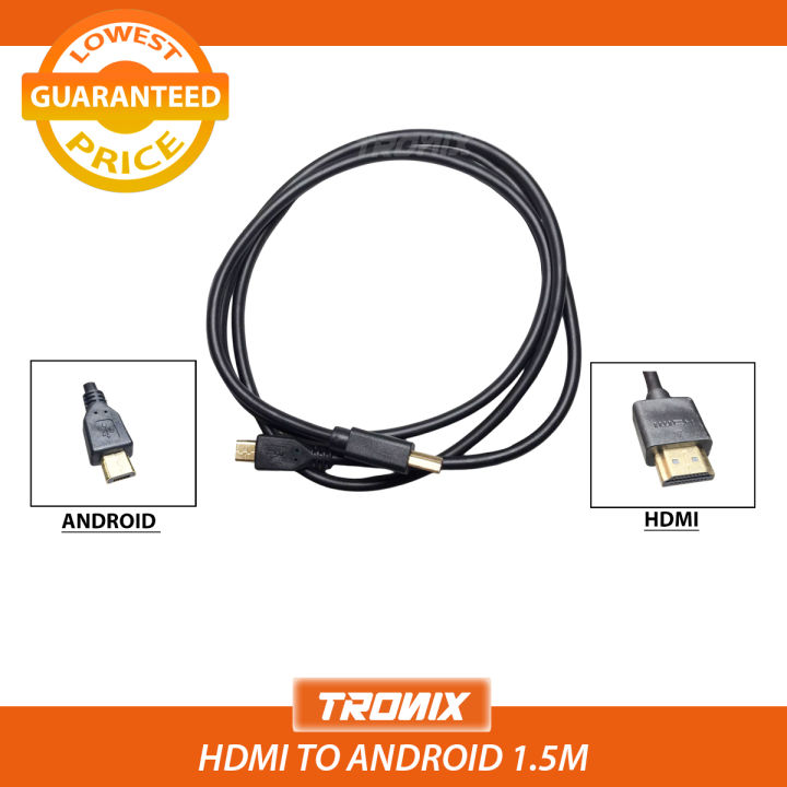 HDMI to Android 1.5meters, HDMI to flat 1 meter Good Quality cable for ...