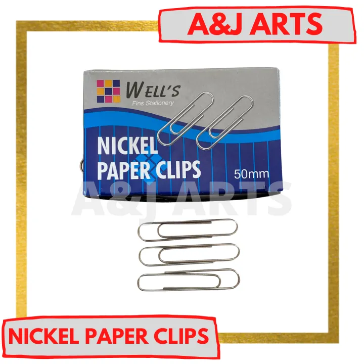 Well's Paper Clips Nickel Big 50mm Nickel Paper Clips | Lazada PH