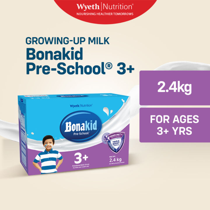 BONAKID PRESCHOOL 3+ Stage 4 Powdered Milk Drink for Pre-Schoolers 3 to ...