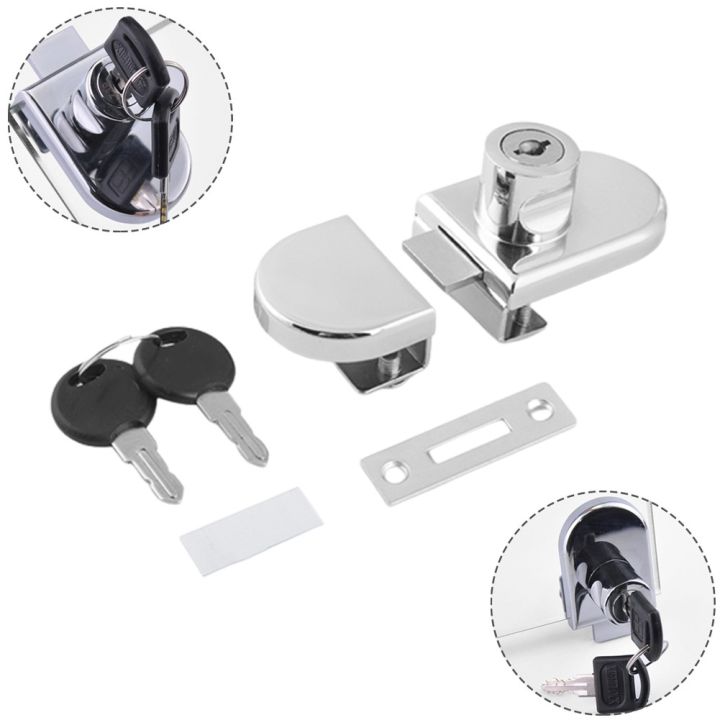 Glass Door Lock Punch-free Display Cabinet Double Door Lock Keys Zinc ... Glass Door Lock Punch-free Display Cabinet Double Door Lock Keys Zinc ...