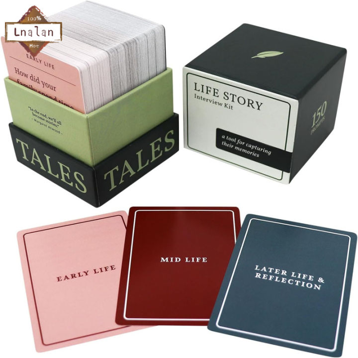 Lanlan 150 Pcs Life Story Interview Kit, Life Story Interview Kit Cards ...