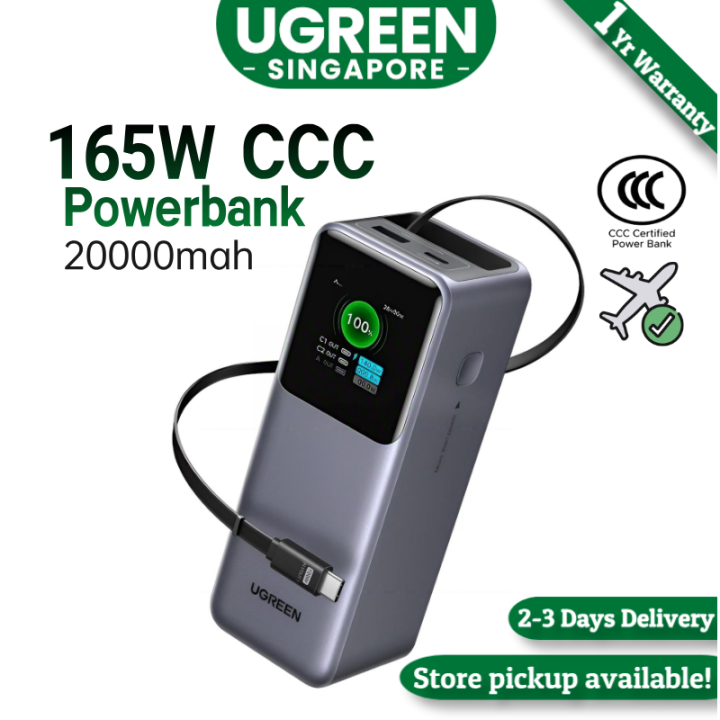 (CCC Certification) UGREEN Nexode 3C Powerbank 20000mAh 165W Fast ...